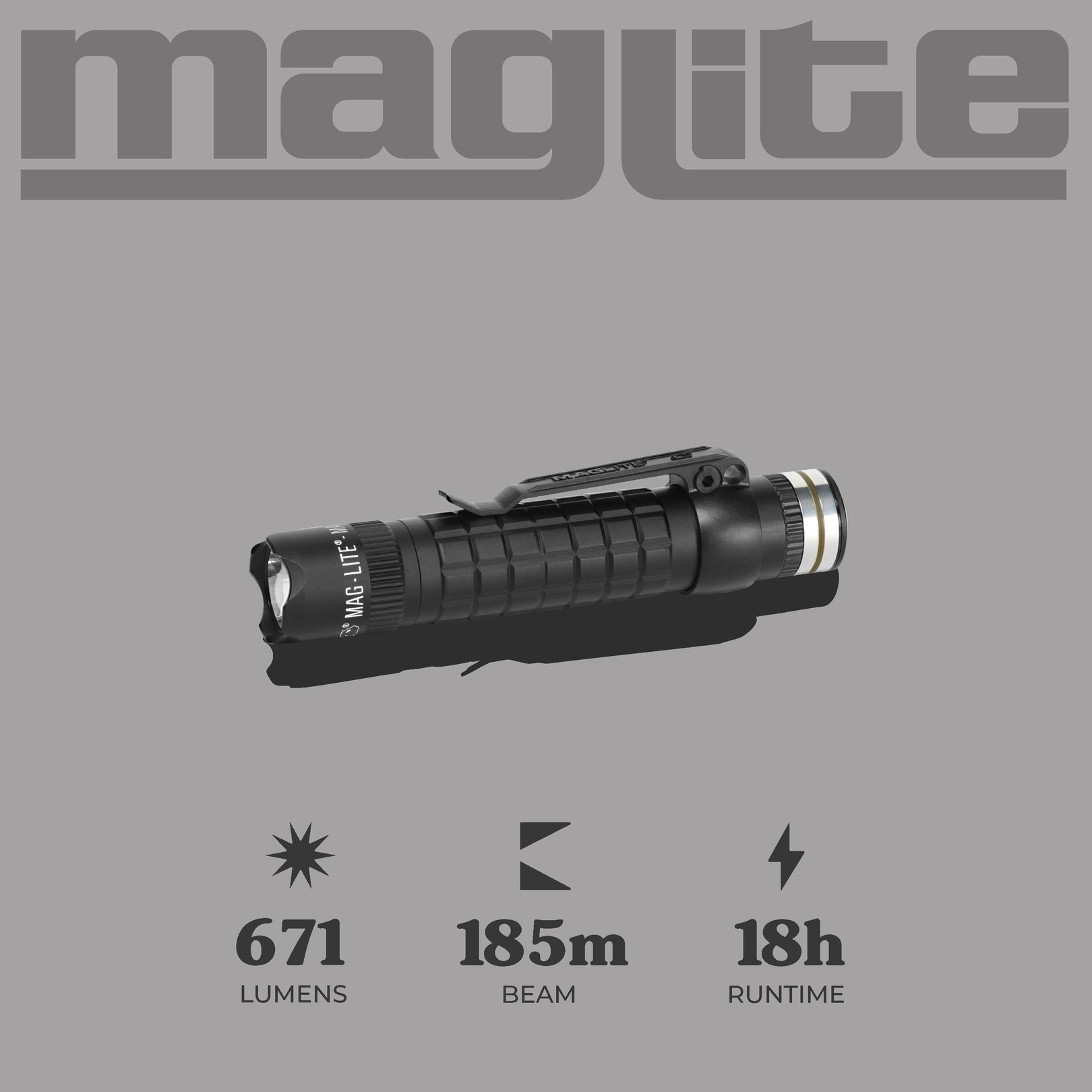 MAG-TAC LED Rechargeable Crowned Bezel Flashlight | Maglite