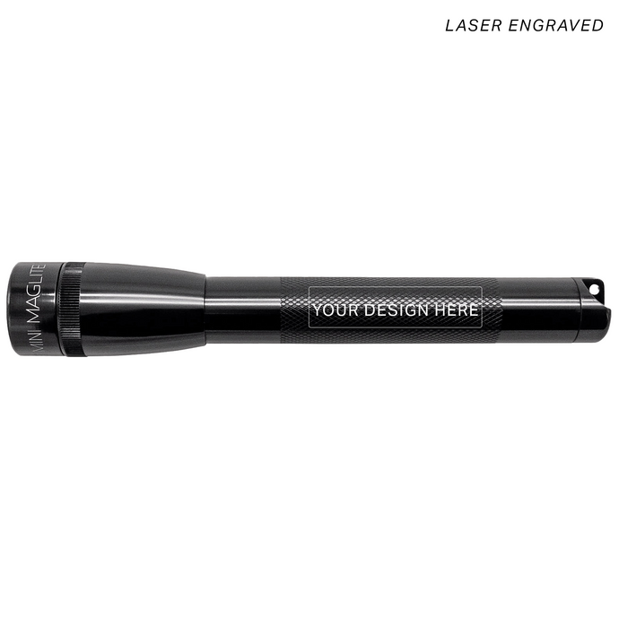 Maglite Mini Pro LED Flashlight Black Engraving