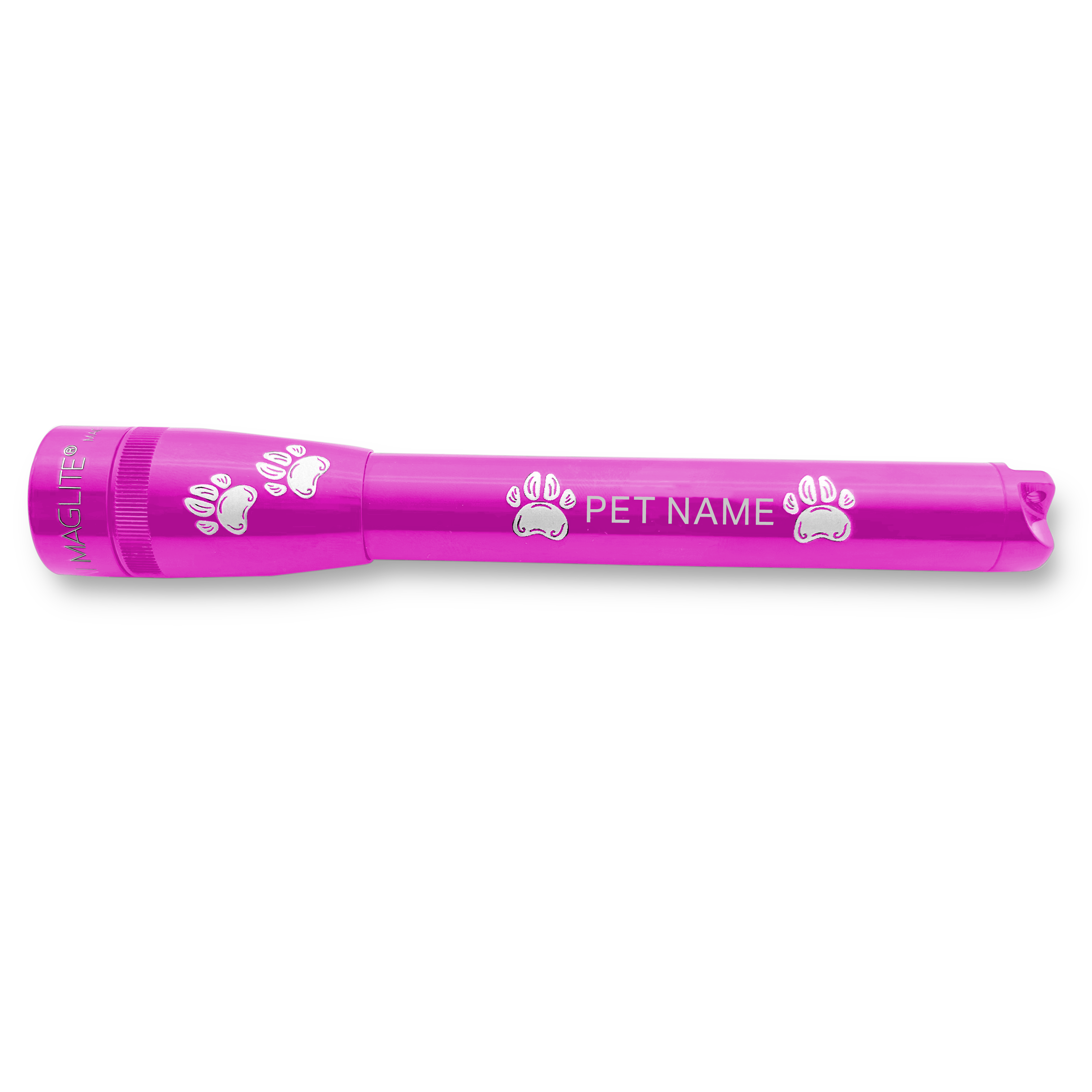 Mini Maglite Pro LED Flashlight - Pink - Custom Pet Engraving