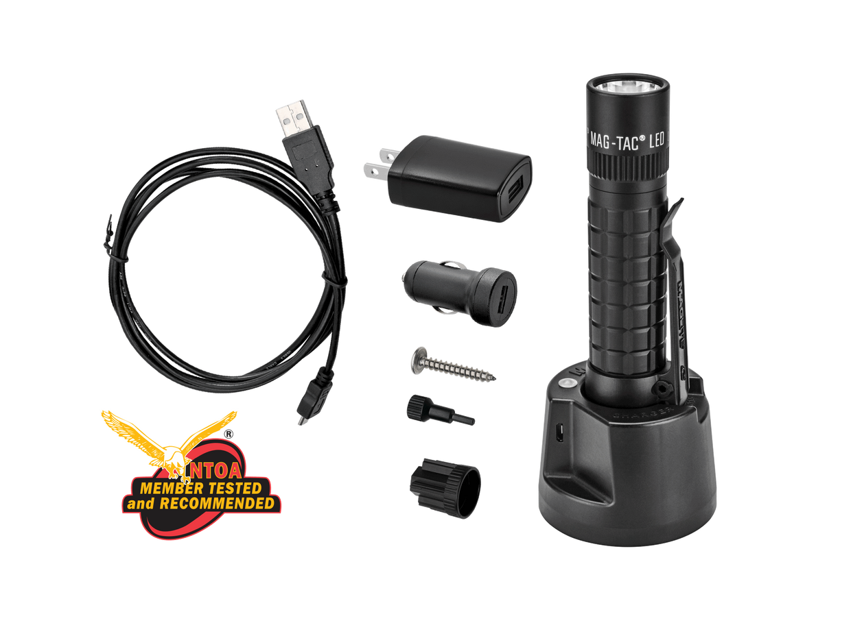 MAG-TAC LED Rechargeable Plain Bezel Flashlight | Maglite