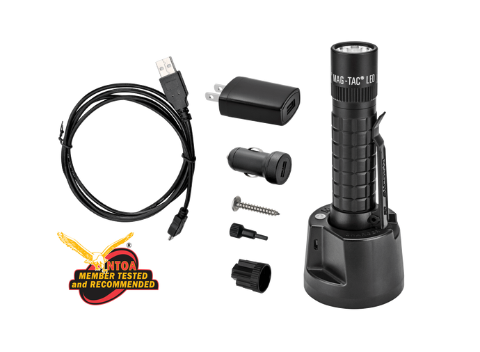 MAG-TAC LED Rechargeable Plain Bezel Flashlight | Maglite