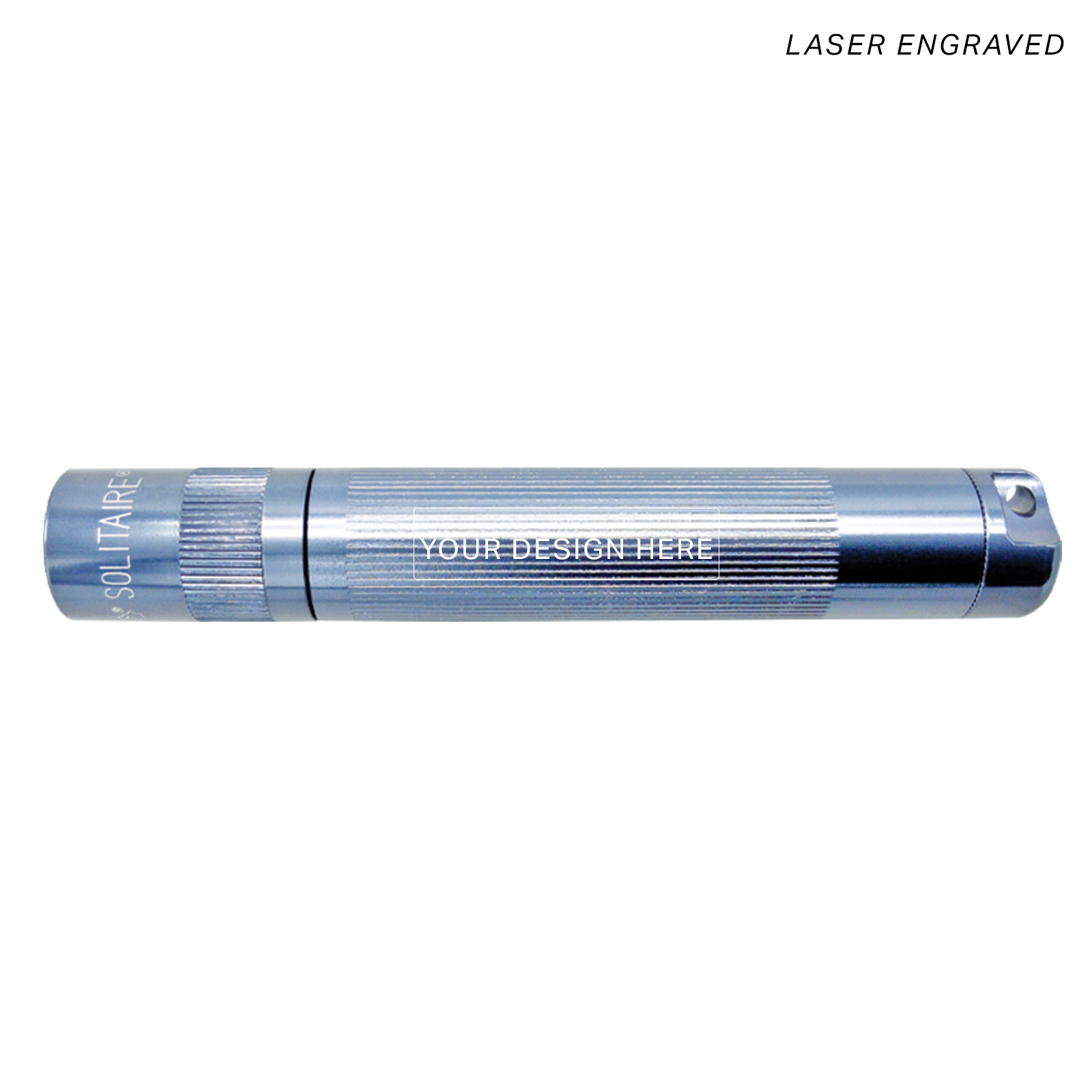 Solitaire LED Key Chain Flashlight - Gray - Custom Engraving – Maglite